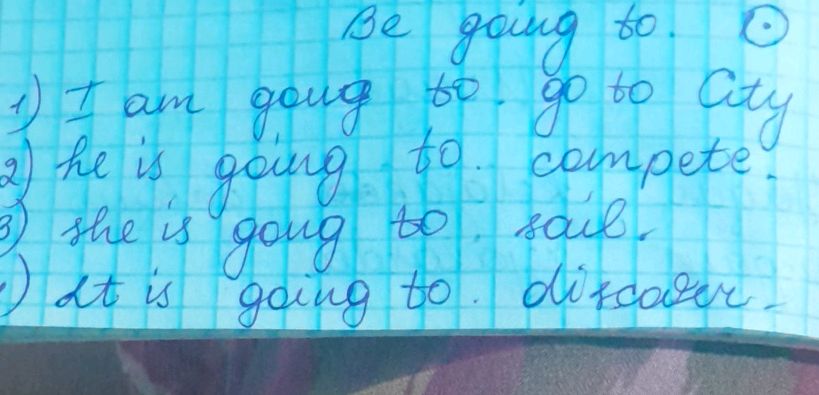 Be going to. 1) I am going to go to City 2) | StudyX