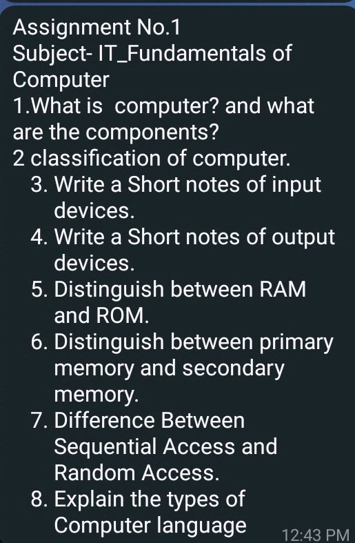 1. What is computer? and what are the | StudyX