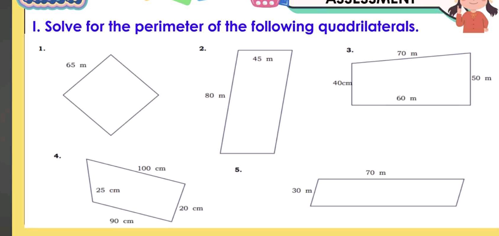 I. Solve for the perimeter of the following | StudyX