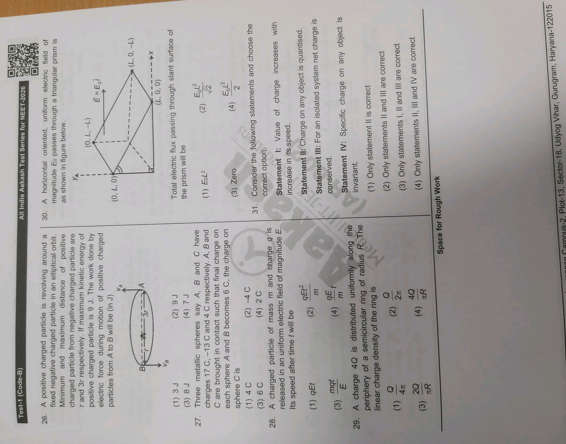 26. A positive charged particle is revolving | StudyX