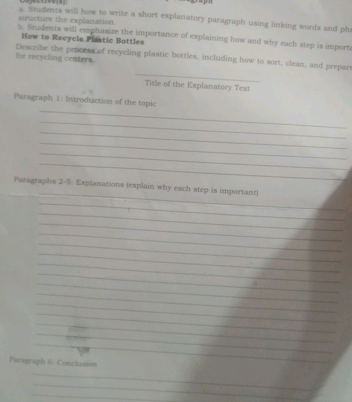 a. Students will how to write a short | StudyX