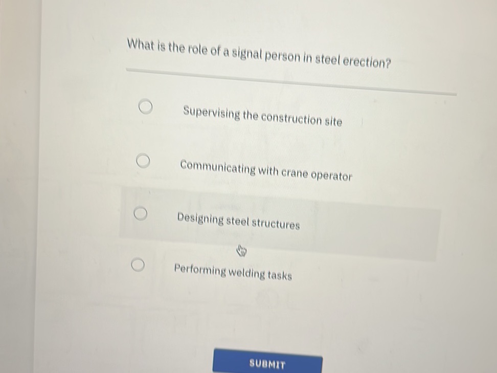 What is the role of a signal person in steel