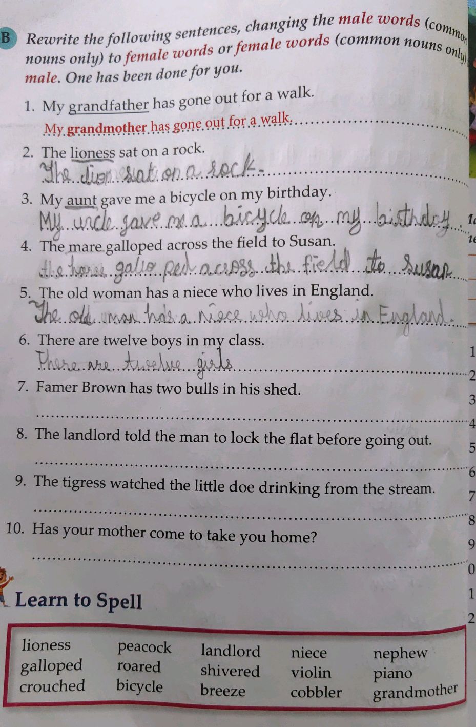 Rewrite the following sentences, changing | StudyX