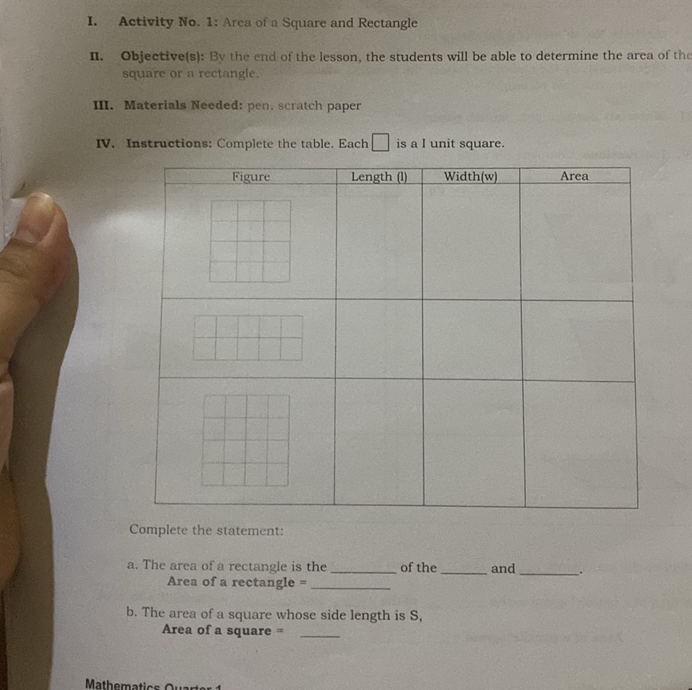 Complete the table. Each is a 1 unit | StudyX