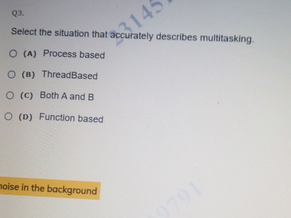 Q3. Select the situation that accurately | StudyX