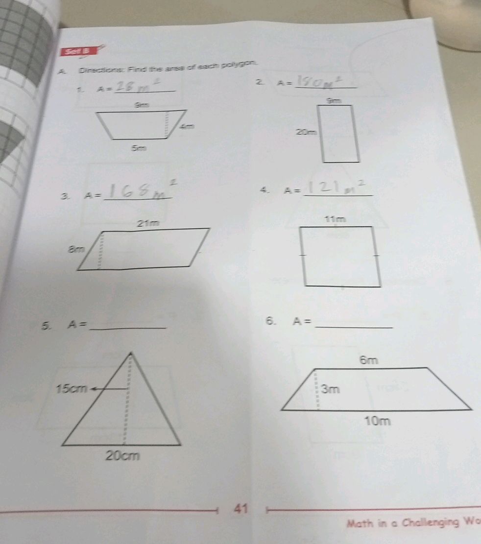Directions: Find the area of each polygon. | StudyX