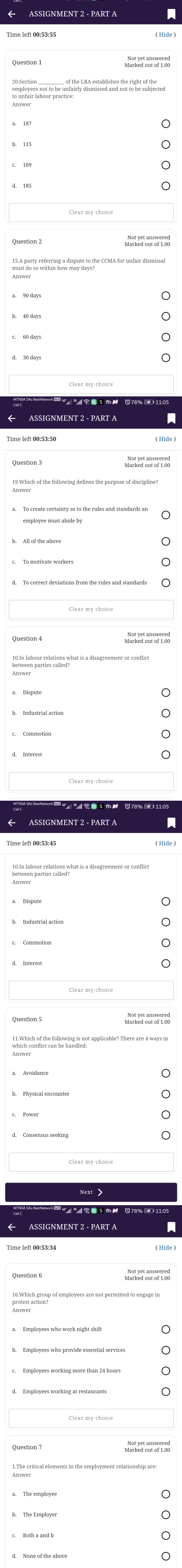 Question 1 20. Section of the LRA