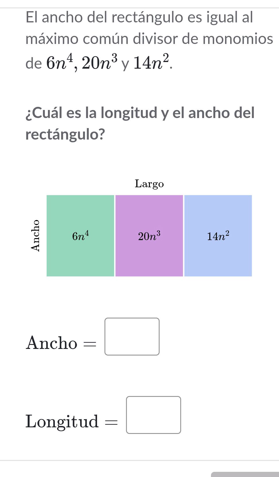 El ancho del rectángulo es igual al máximo | StudyX