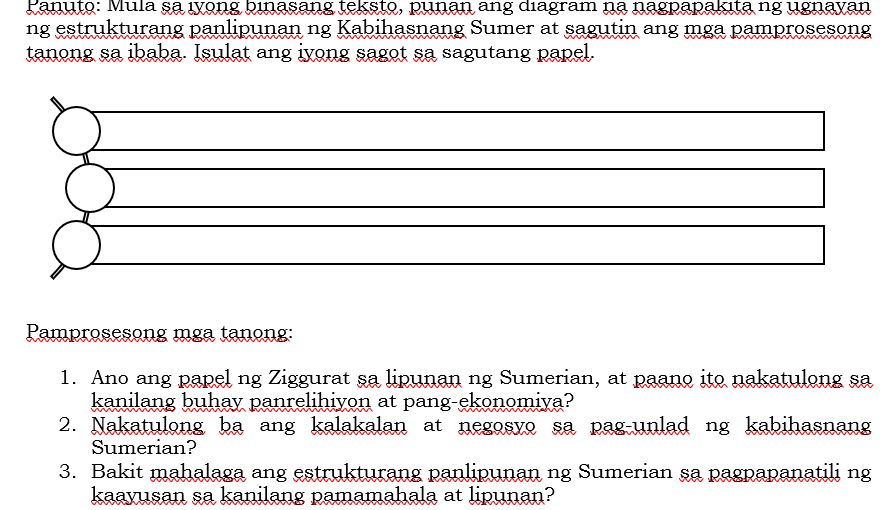 1. Ano ang papel ng Ziggurat sa lipunan ng | StudyX