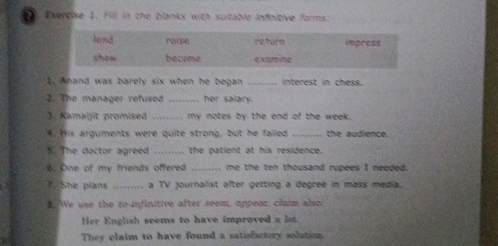 Exercise 3. Fill in the blanks with suitable | StudyX