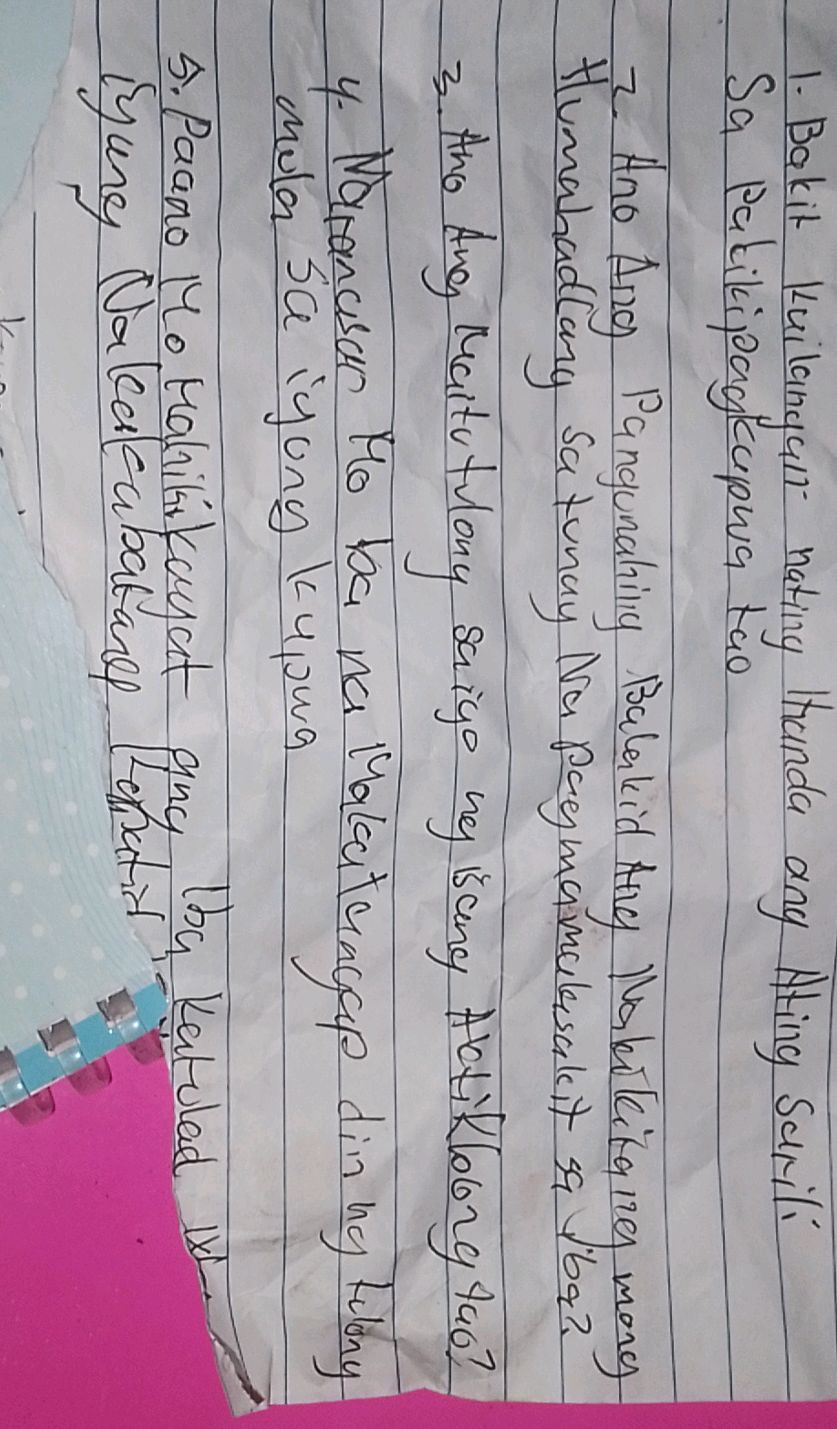 1. Bakit kailangan nating handa ang ating | StudyX