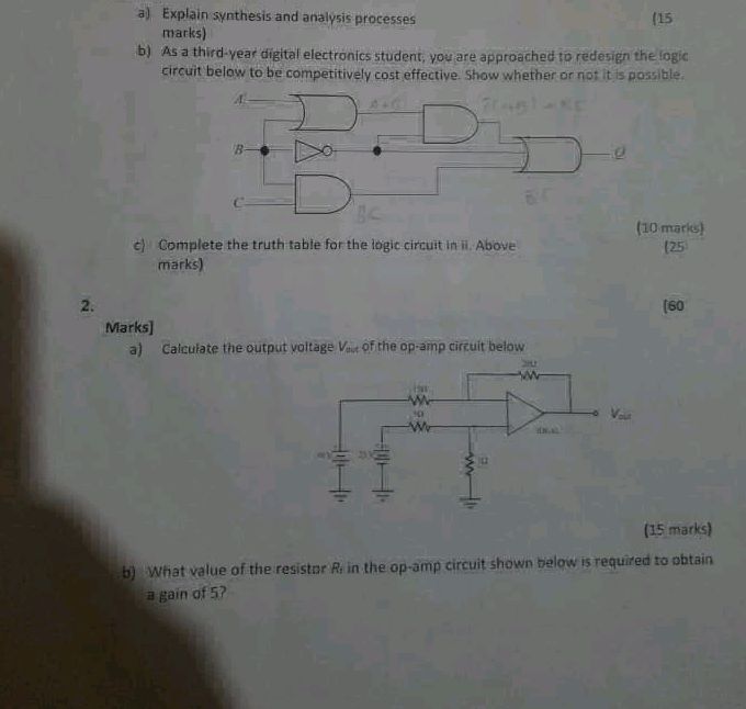 a) Explain synthesis and analysis processes | StudyX