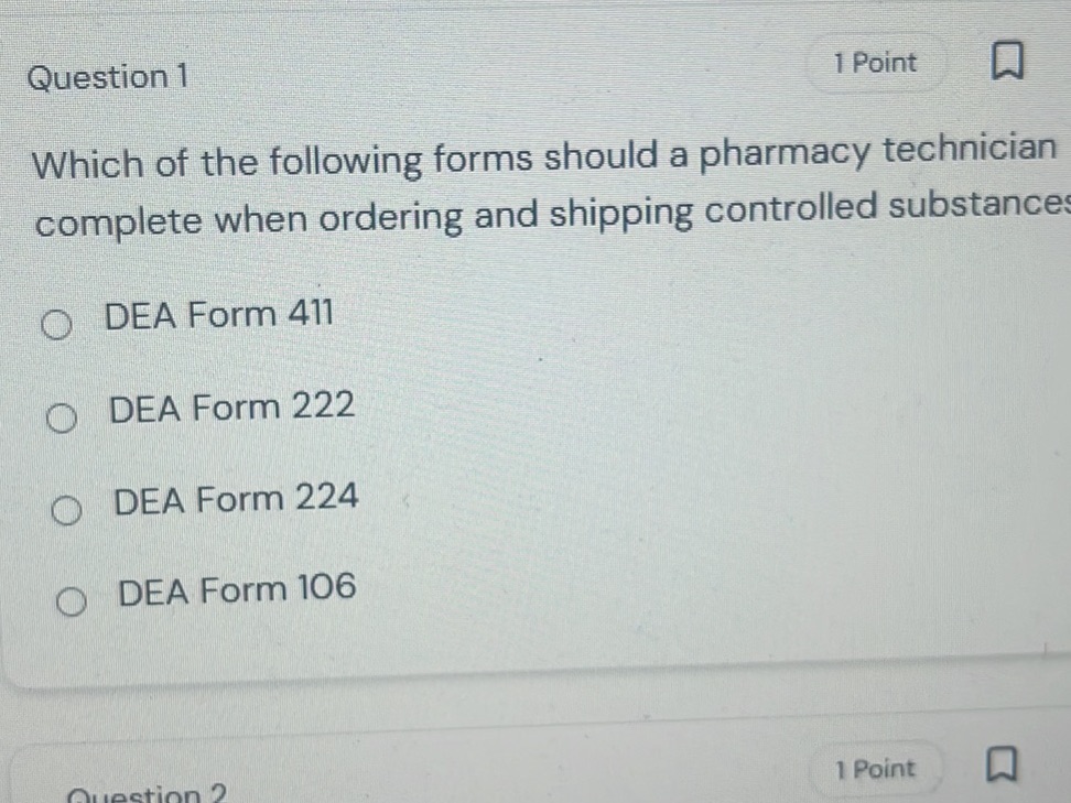 Which of the following forms should a | StudyX