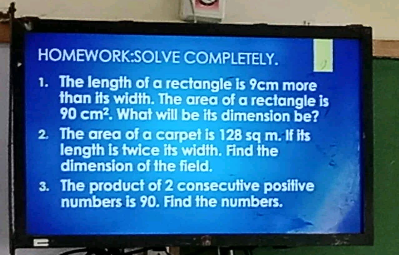 HOMEWORK: SOLVE COMPLETELY. 1. The length | StudyX