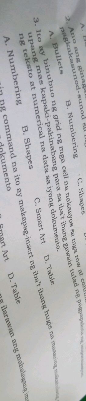 2. Ano ang ginagawang pagkakasunod-sunod sa | StudyX