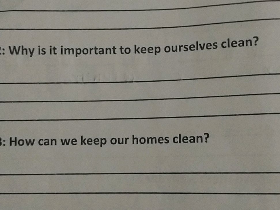 2: Why is it important to keep ourselves | StudyX