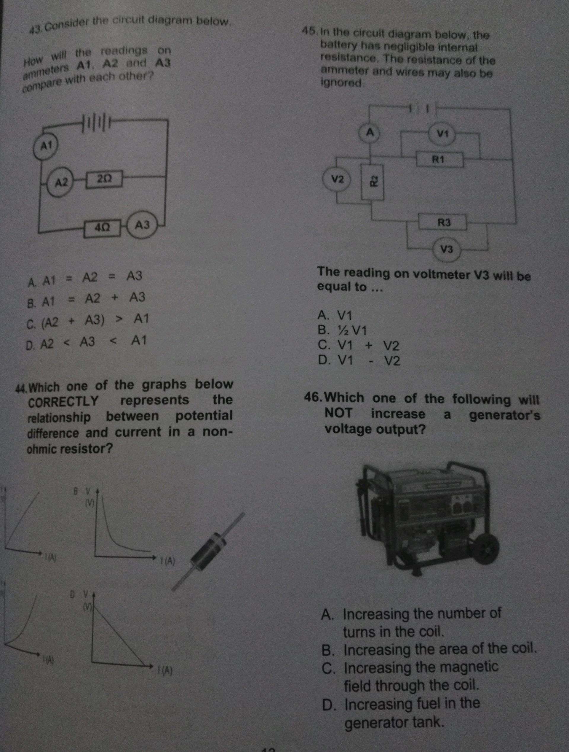 43. Consider the circuit diagram below. How | StudyX