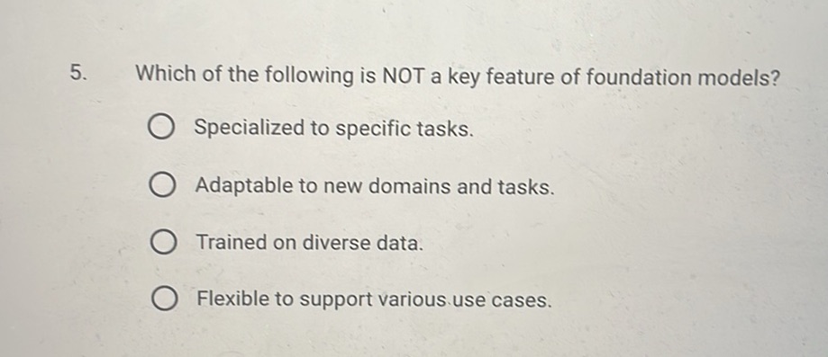 Which of the following is NOT a key feature