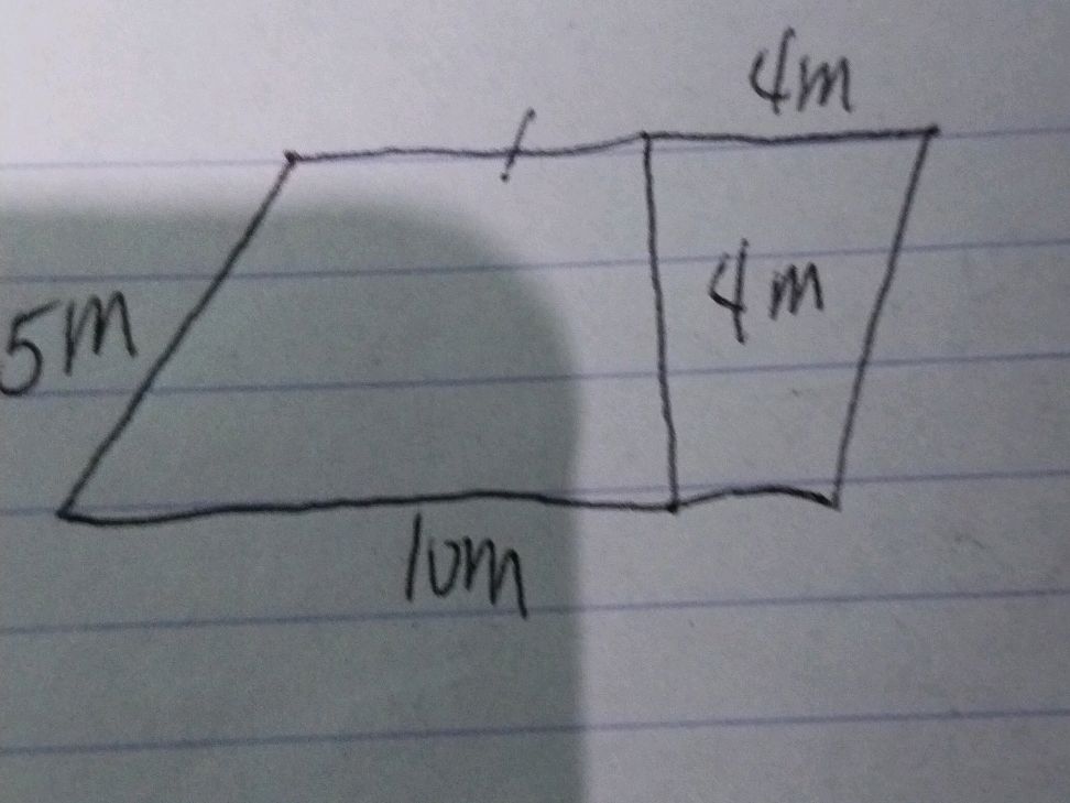 The image shows a composite shape made up of | StudyX