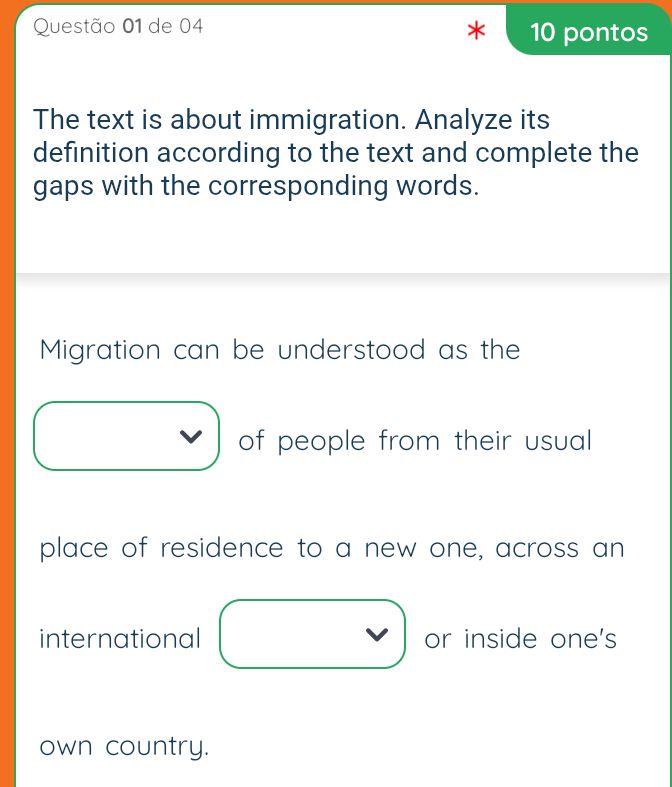 The text is about immigration. Analyze its | StudyX
