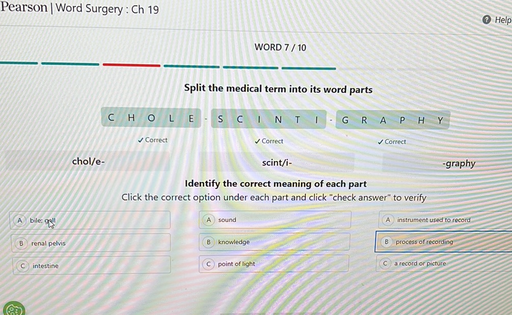 Split the medical term into its word parts | StudyX