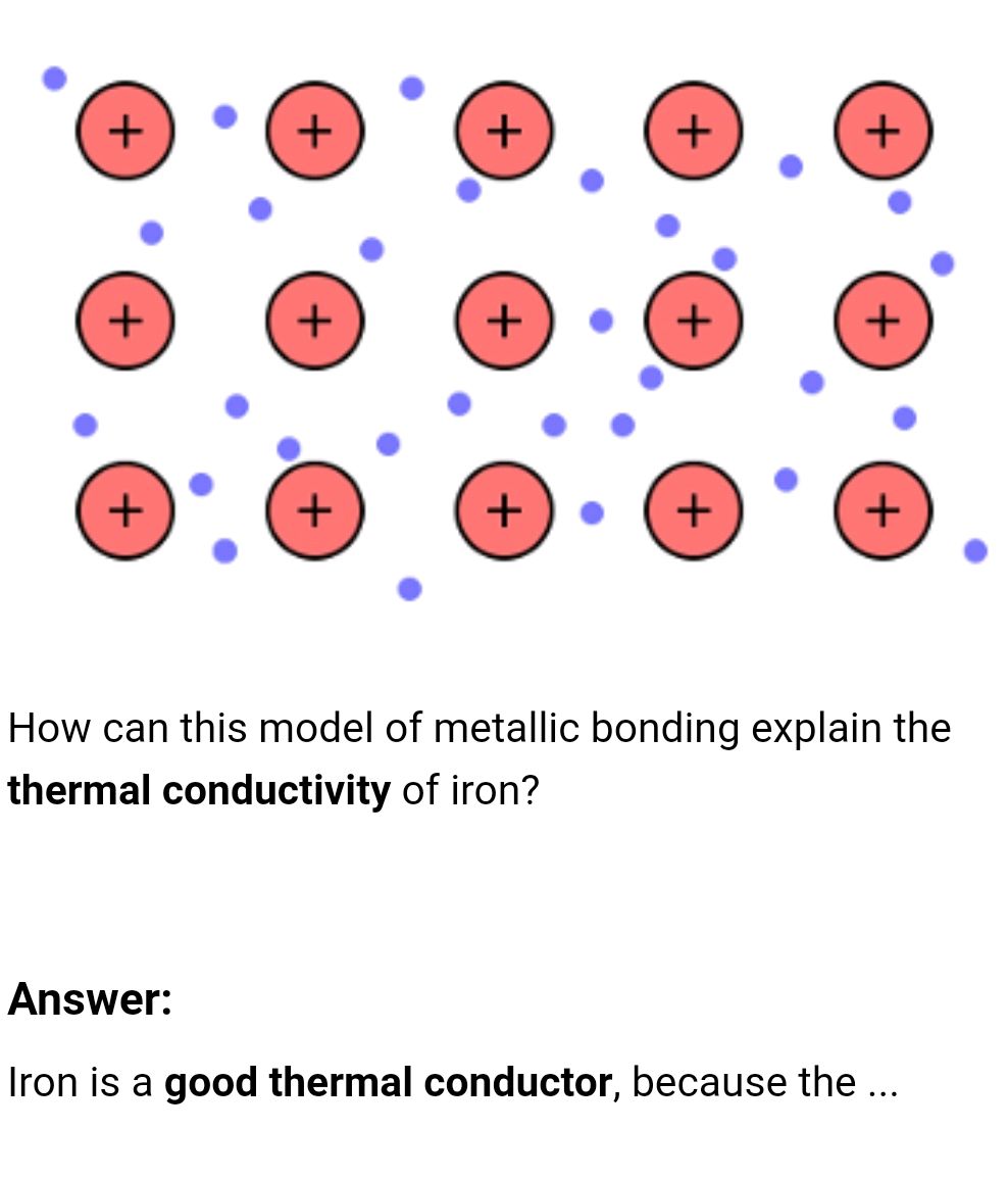 How can this model of metallic bonding | StudyX