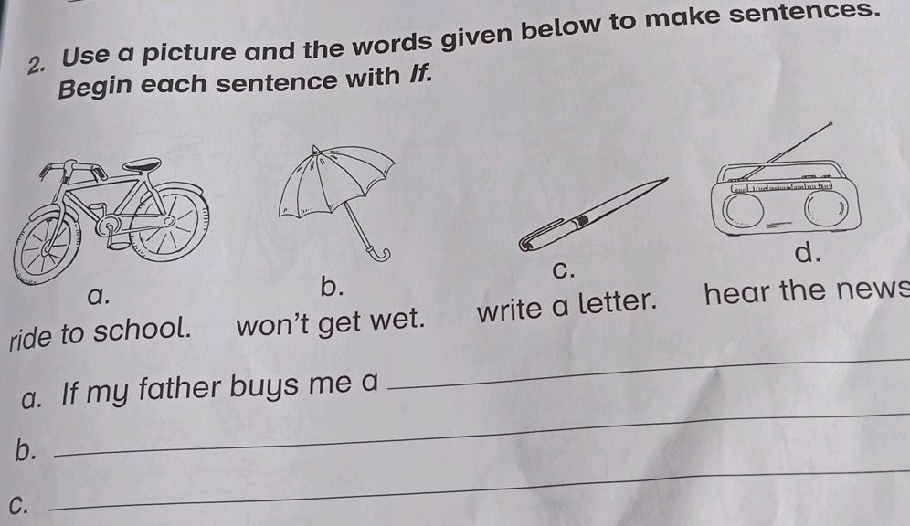 2. Use a picture and the words given below | StudyX