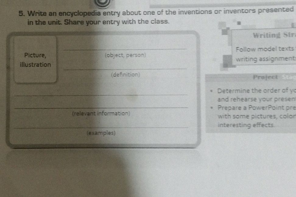 5. Write an encyclopedia entry about one of | StudyX