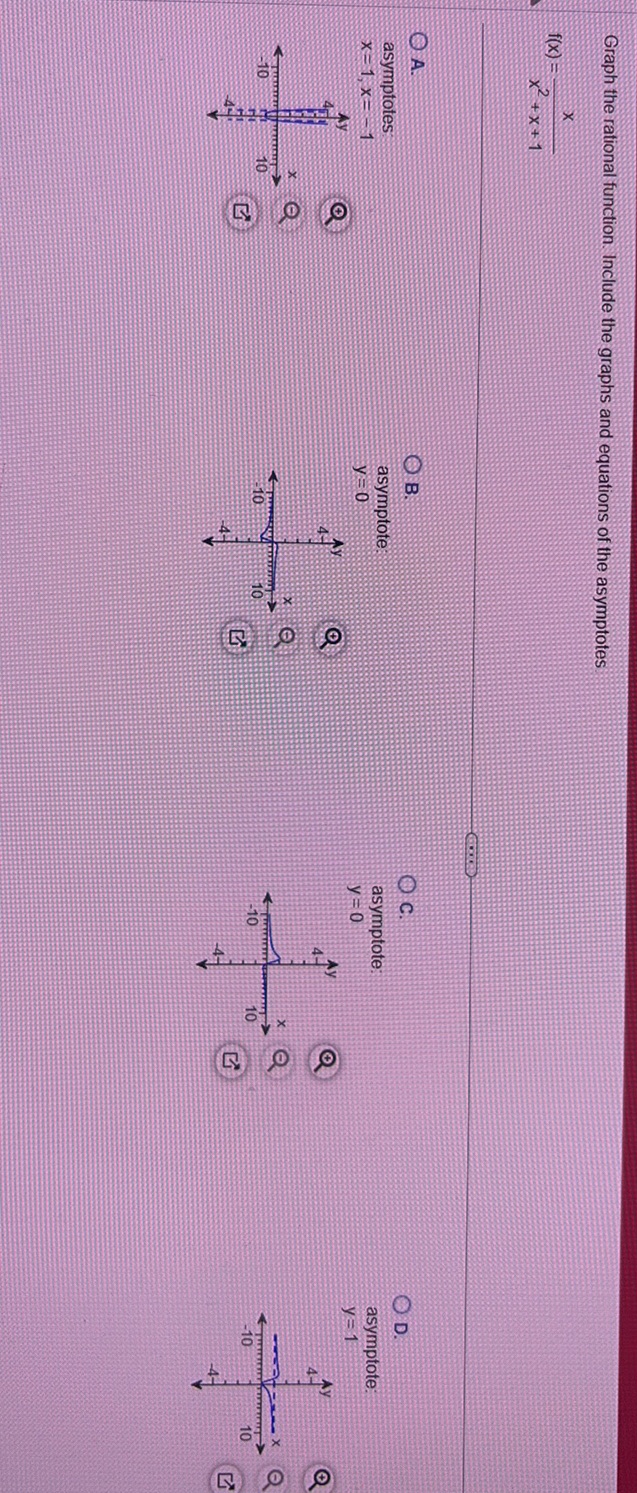 Graph the rational function. Include the | StudyX