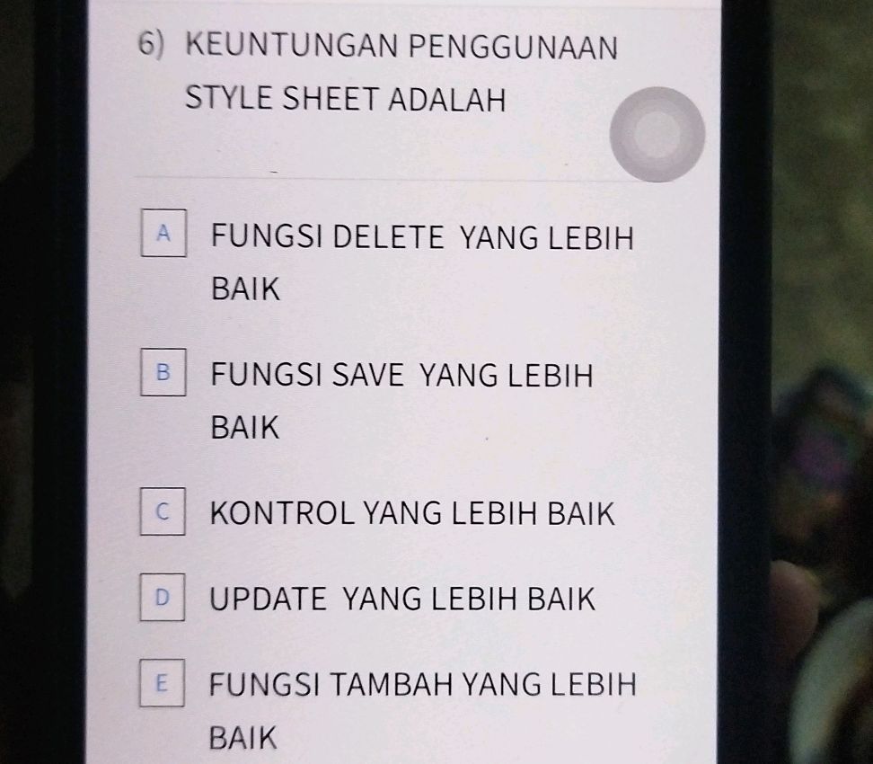 6) KEUNTUNGAN PENGGUNAAN STYLE SHEET ADALAH