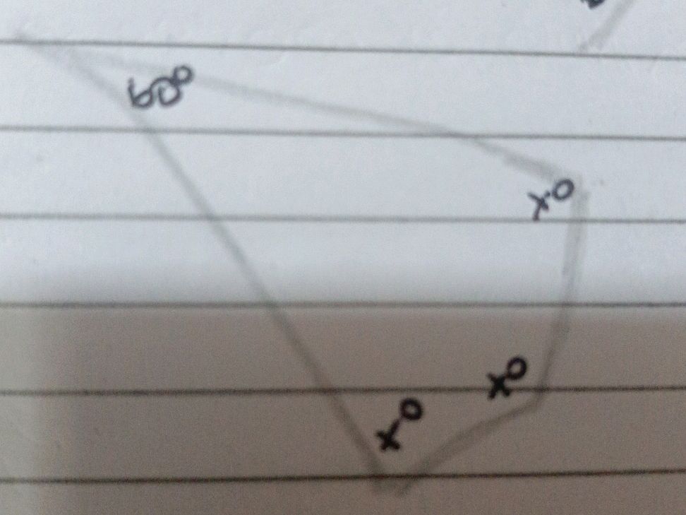 The image shows a polygon with an angle | StudyX