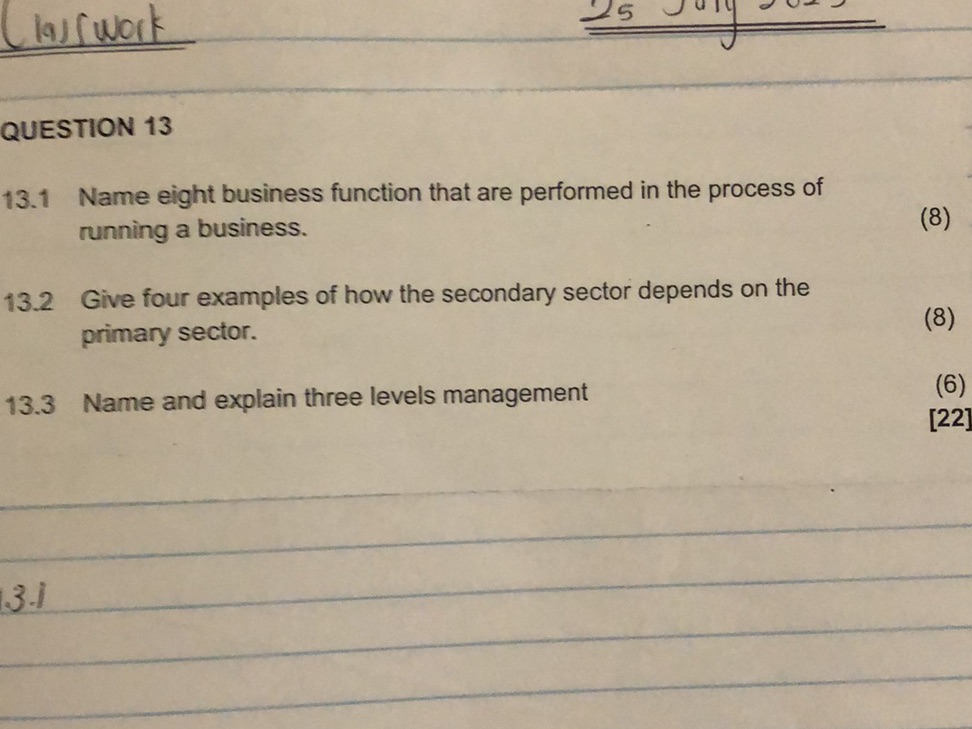 13.1 Name eight business function that are | StudyX