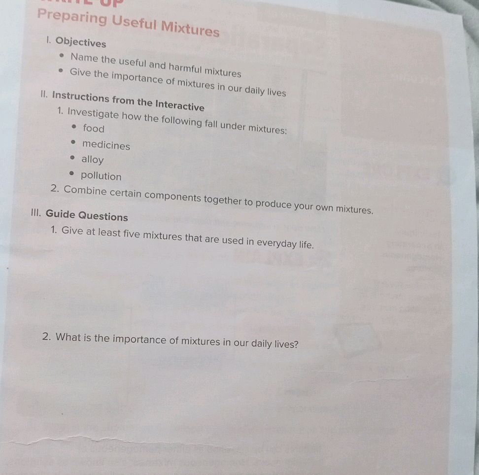 Objectives Name the useful and harmful