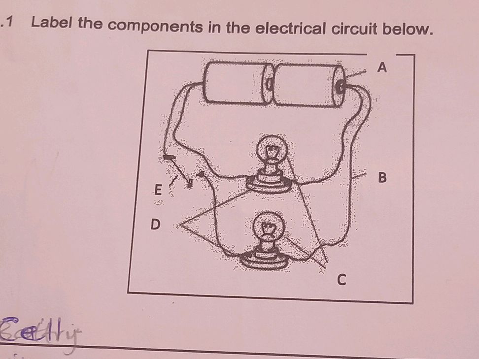.1 Label the components in the electrical | StudyX
