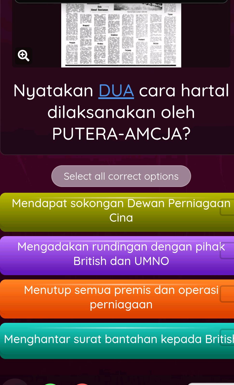 Nyatakan DUA cara hartal dilaksanakan oleh