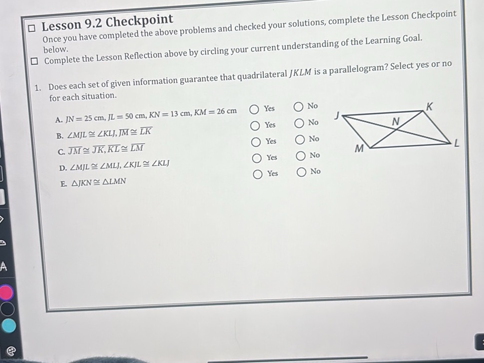 1. Does each set of given information | StudyX