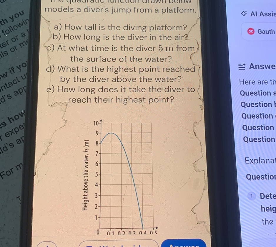 The quadratic function drawn below models a | StudyX