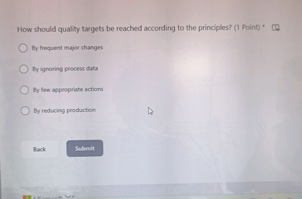 How should quality targets be reached | StudyX