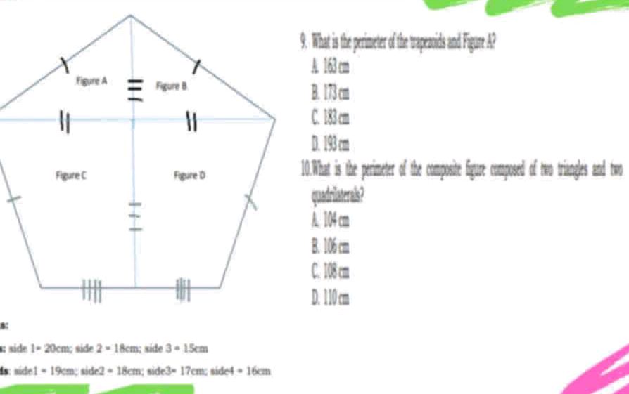 9. What is the perimeter of the trapezoids | StudyX