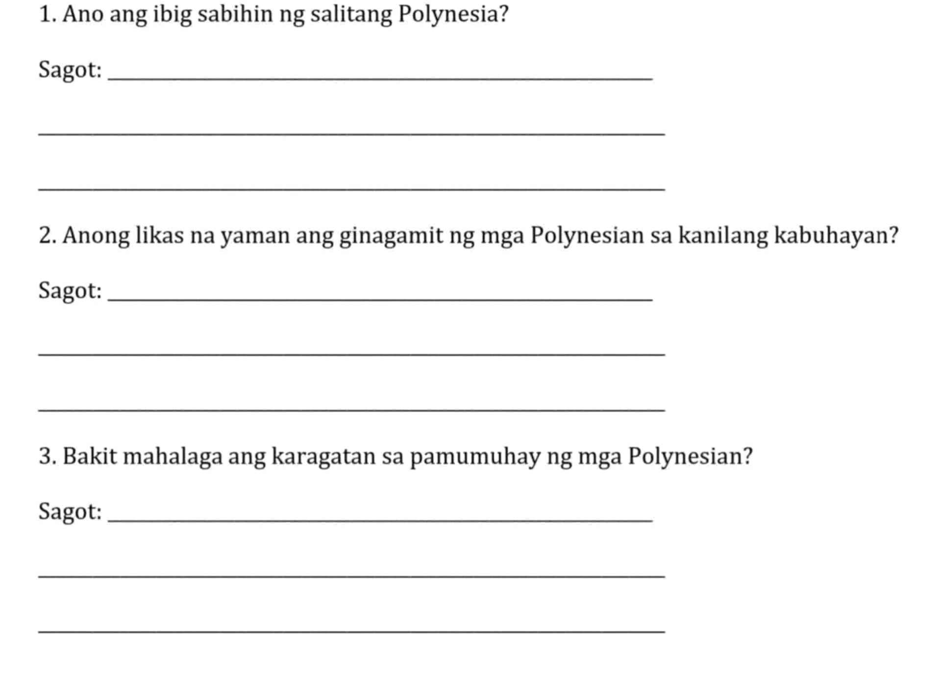 1. Ano ang ibig sabihin ng salitang | StudyX