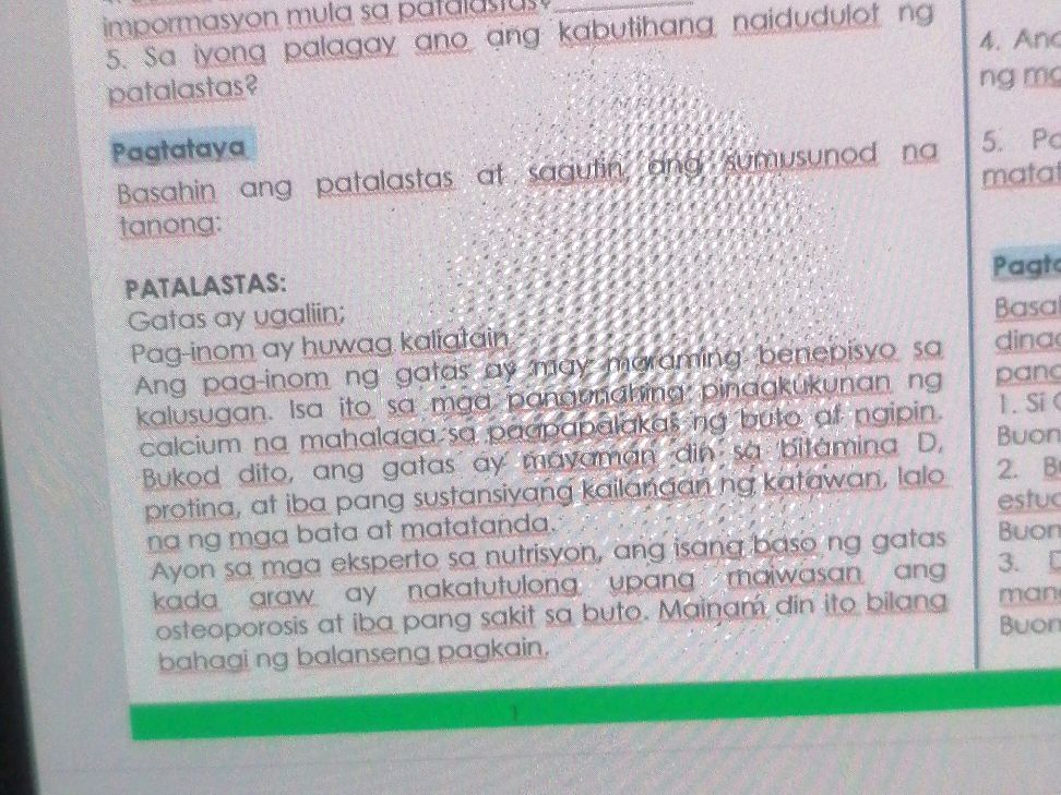 5. Sa iyong palagay ano ang kabutihang | StudyX