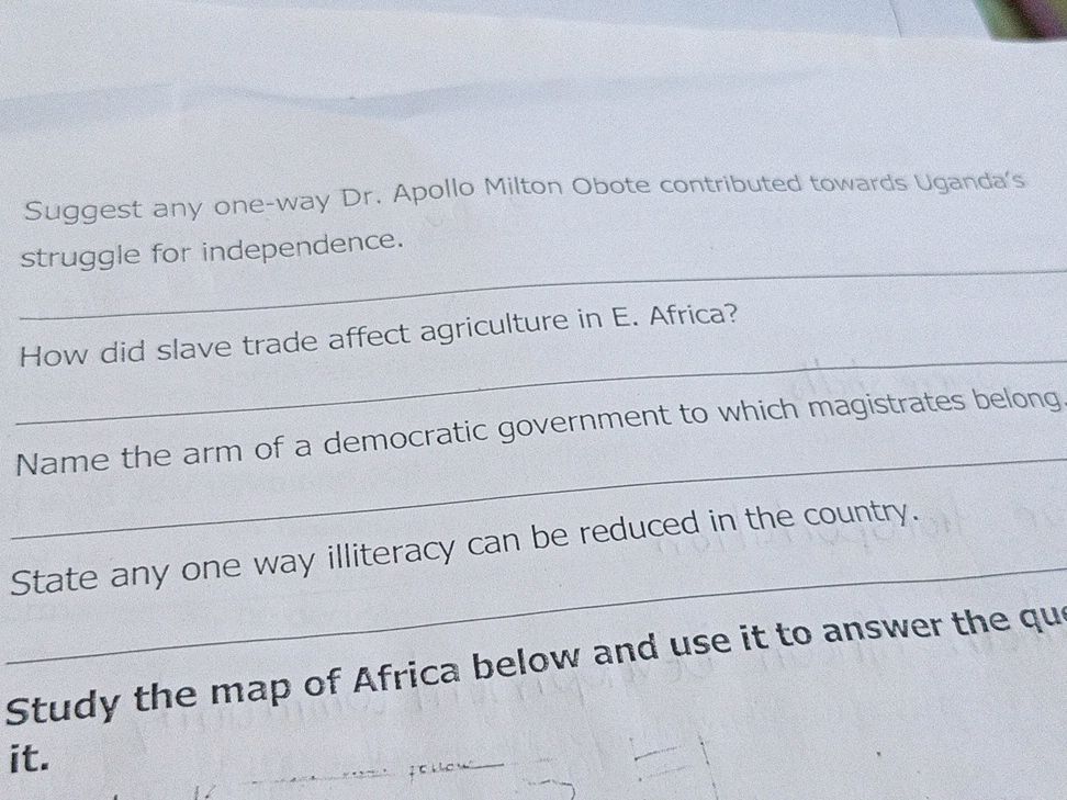 Suggest any one-way Dr. Apollo Milton Obote | StudyX