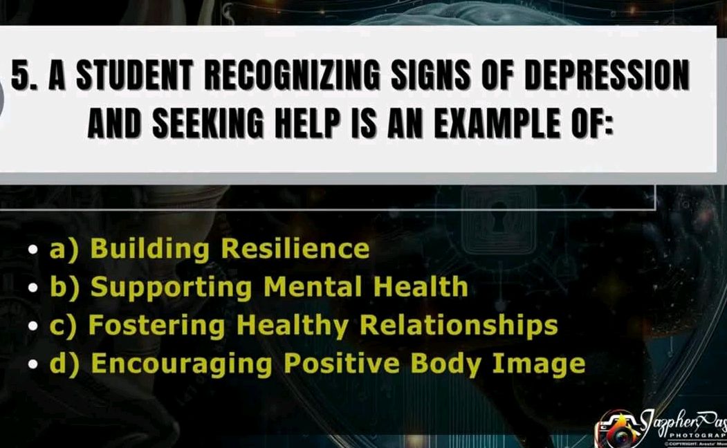 A STUDENT RECOGNIZING SIGNS OF DEPRESSION