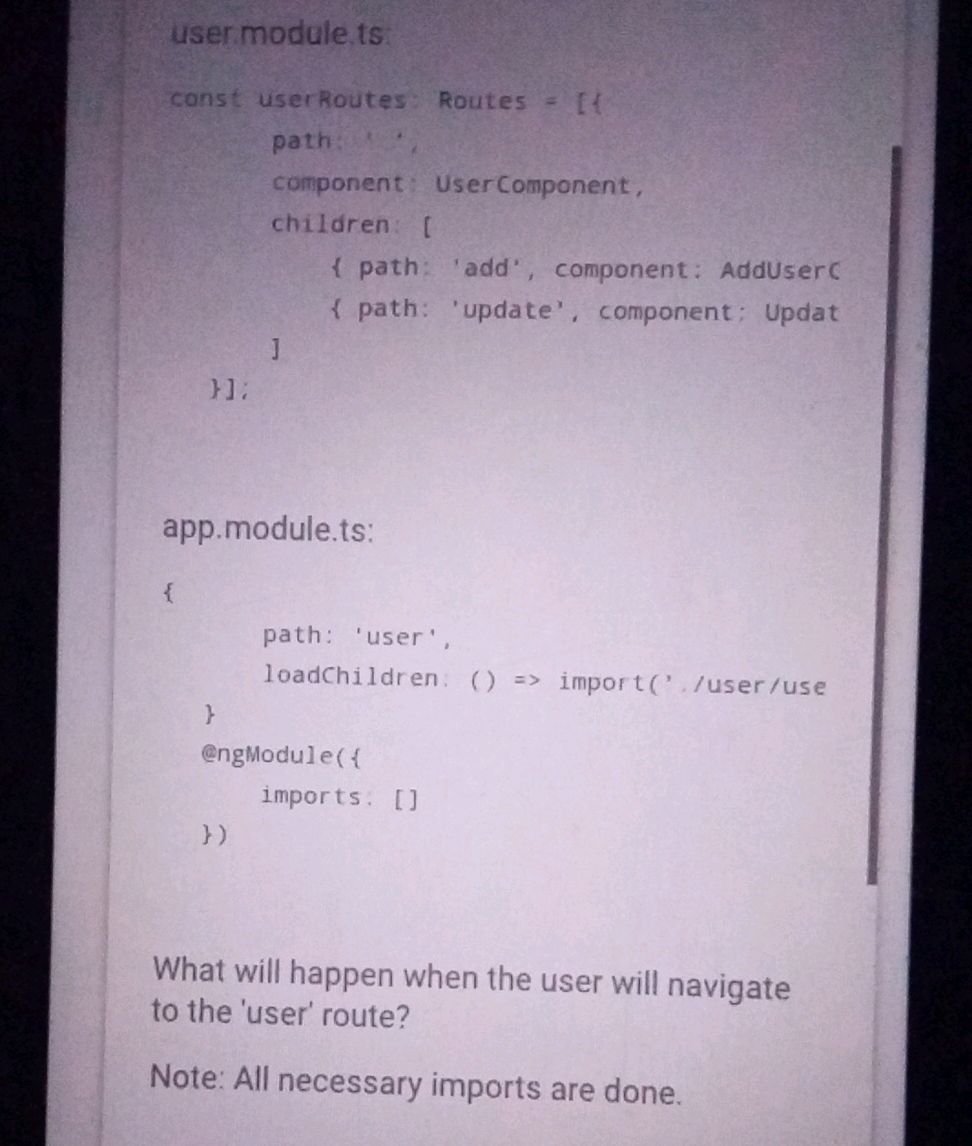 user.module.ts: const userRoutes: Routes | StudyX