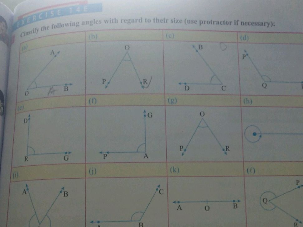 Classify the following angles with regard to | StudyX