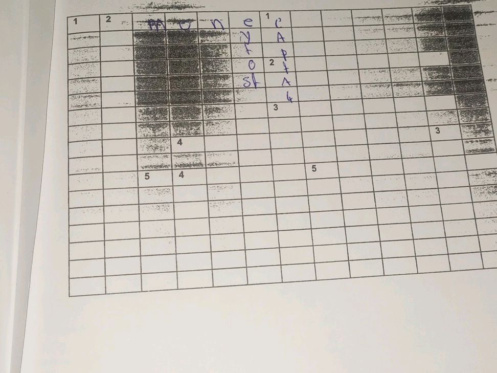 The image contains a partially filled grid | StudyX