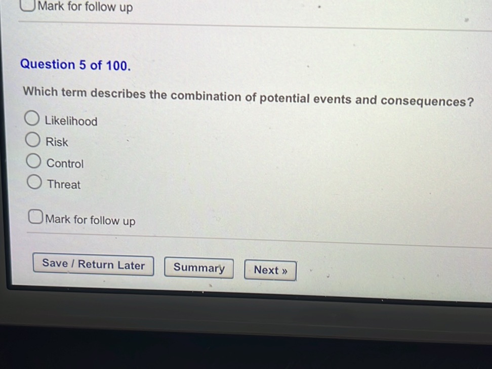 Which term describes the combination of | StudyX