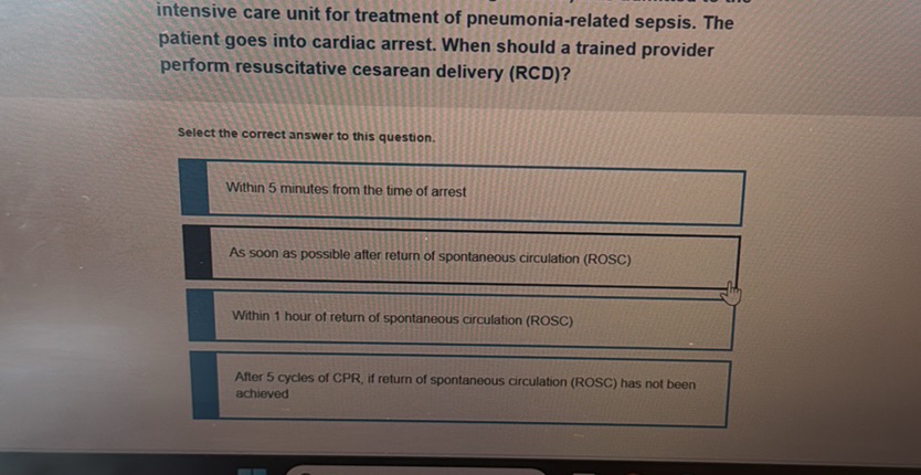 The patient goes into cardiac arrest. When