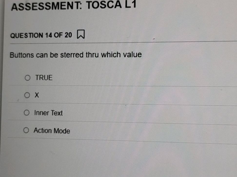 Buttons can be sterred thru which value O | StudyX