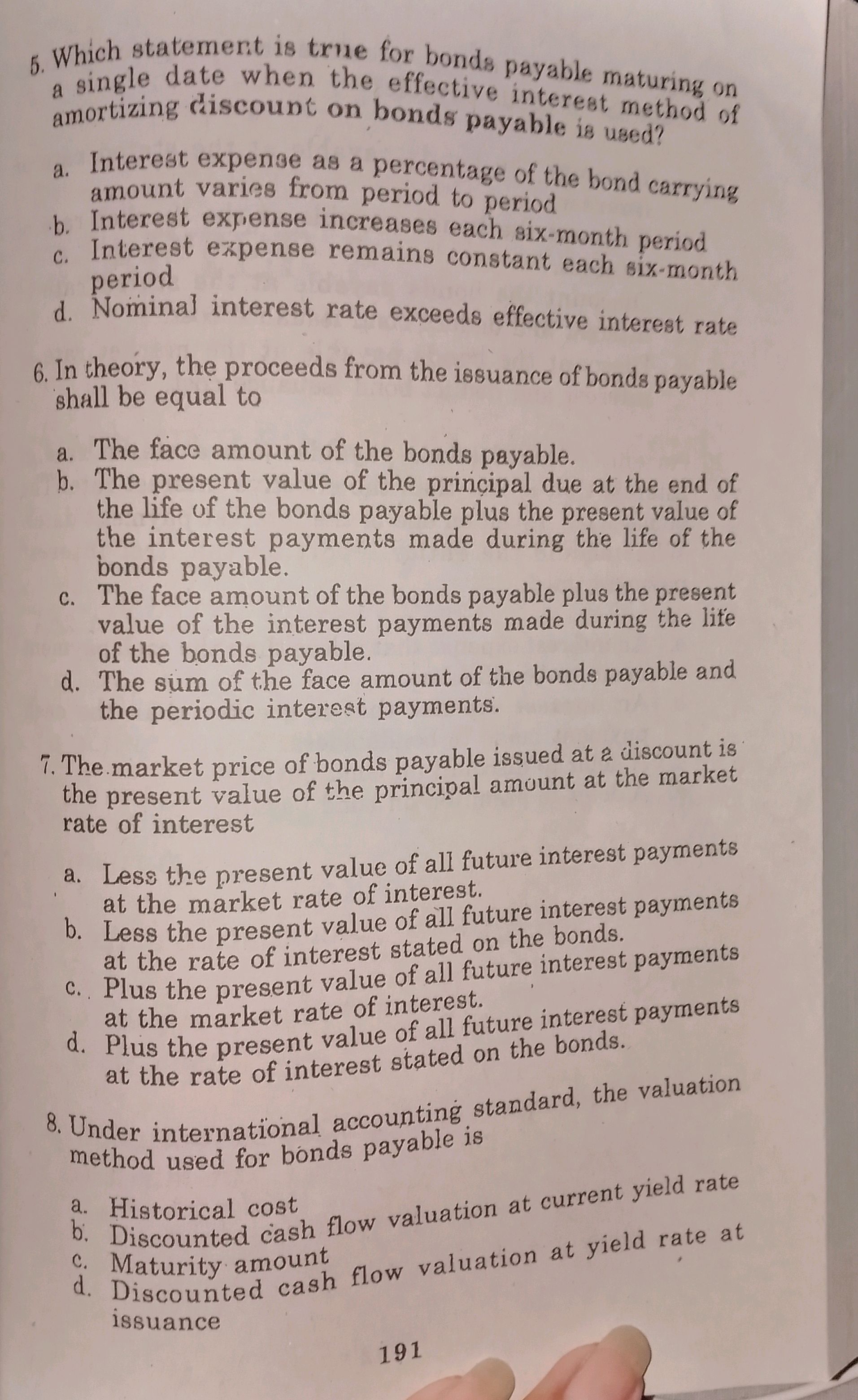 5. Which statement is true for bonds payable | StudyX